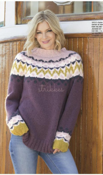 "Suna" Genser - Viking Design 1812-2 Kit - XS-XXL - Viking Alpaca Bris