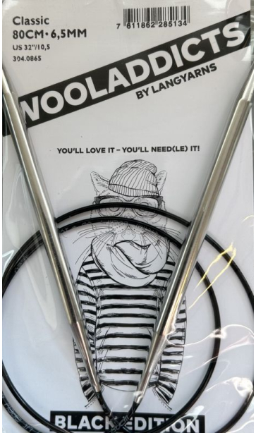 6,0 mm - Addi black Classic Rundpinde 100 cm