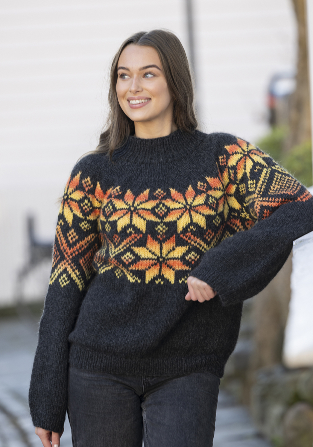 "Luna" Genser - Viking Design 2526-6 Kit - XS-XL - Viking Alpaca Bris & bris multi